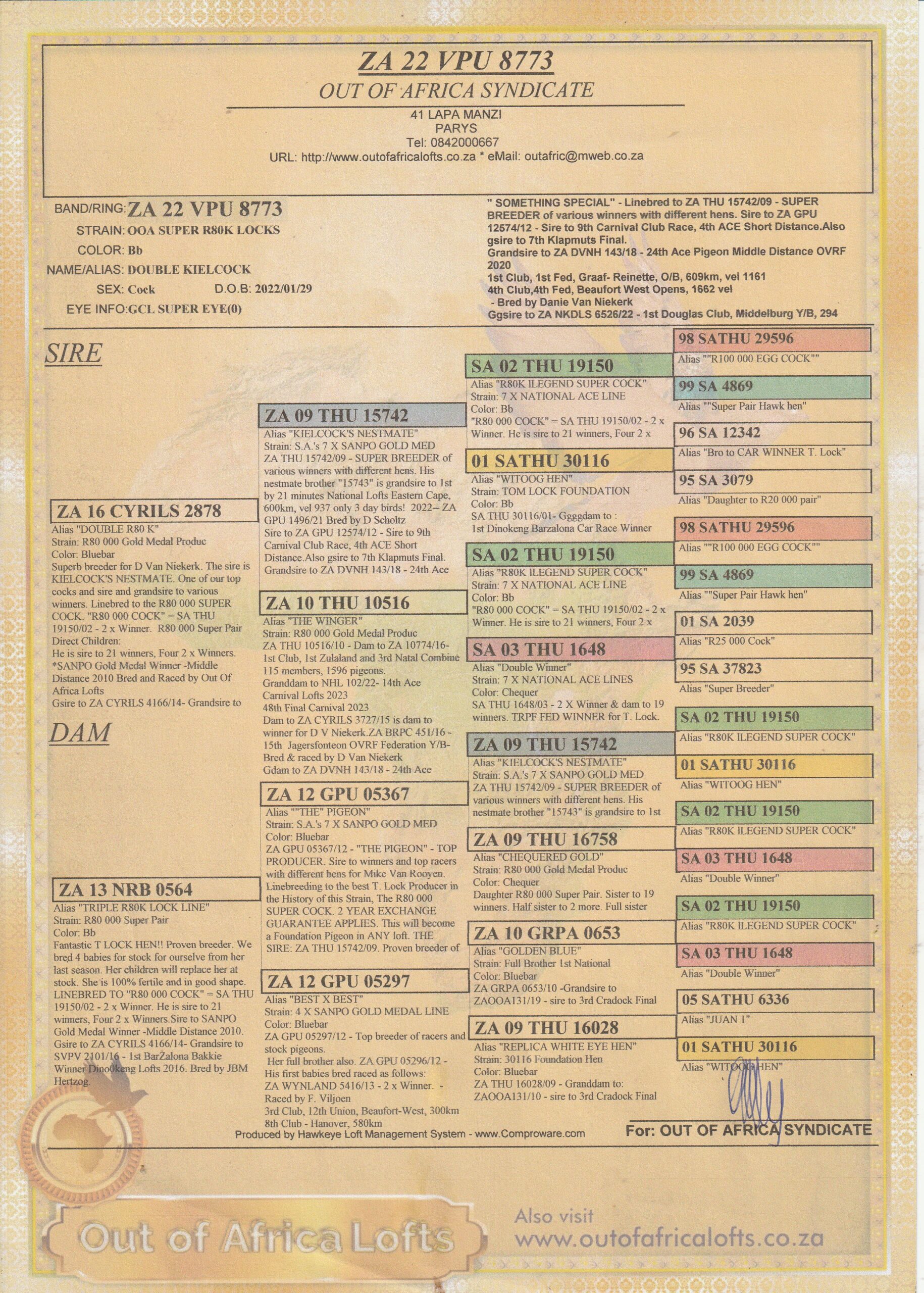 LOT 11: ZA VPU 8773/22 (C) “ DOUBLE KIELCOCK “ - This is A SUPER T LOCK ...